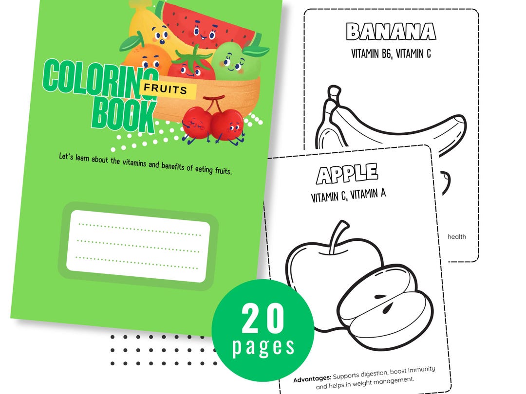 Fruits Printable Coloring Pages for Kids L Preschool L Preschool L ...