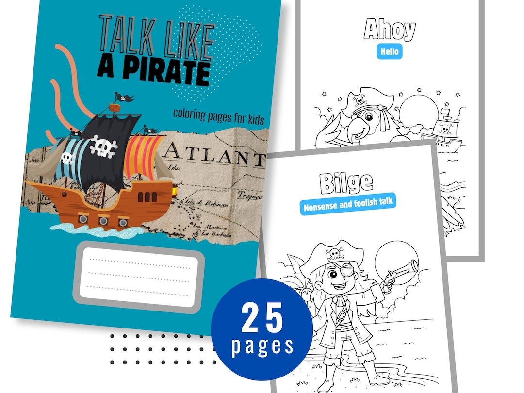 Talk Like A Pirate Printable Coloring Pages for Kids L Preschool L ...