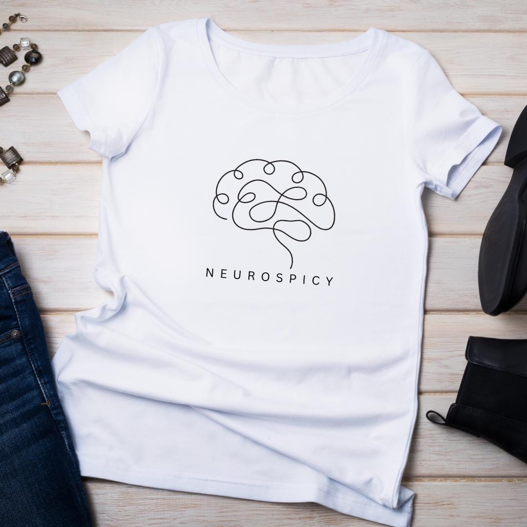 Neurospicy Brain T-shirt - Etsy
