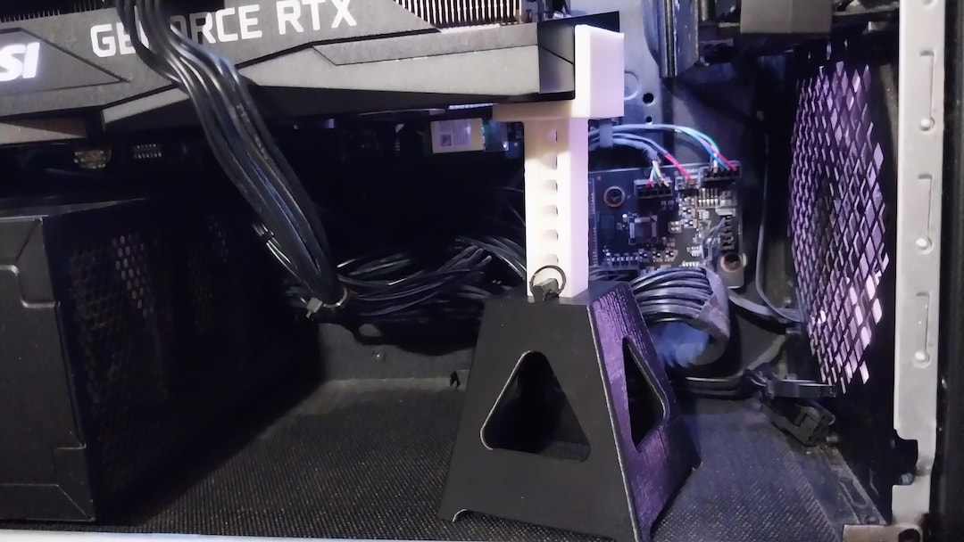 Adjustable 3D Printed GPU Sag Bracket Extends up to 11cm Durable PLA ...