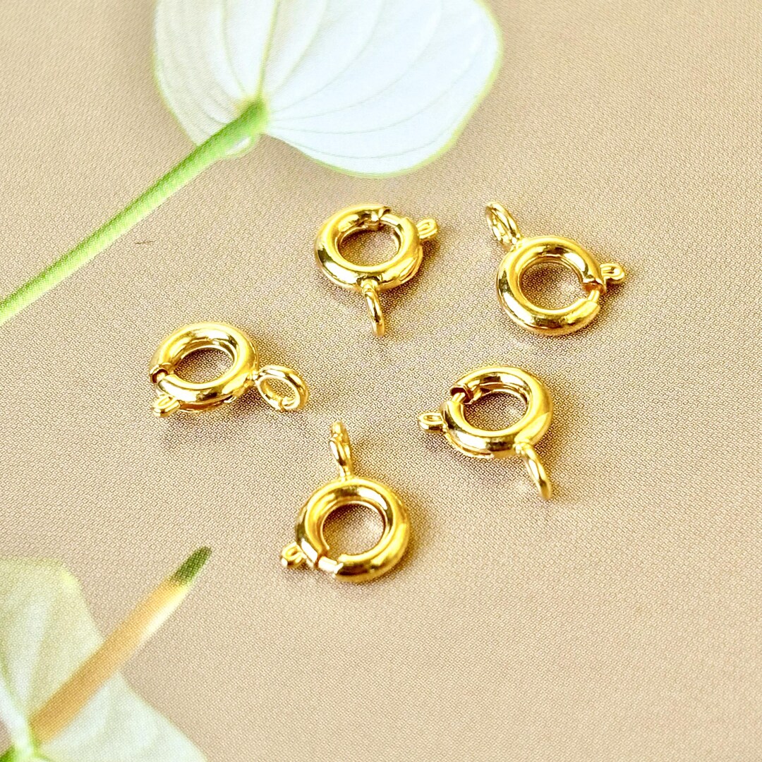 DIY Jewelry Supplies, 14K GF Clasp, Spring Ring Clasps, Ideal for ...