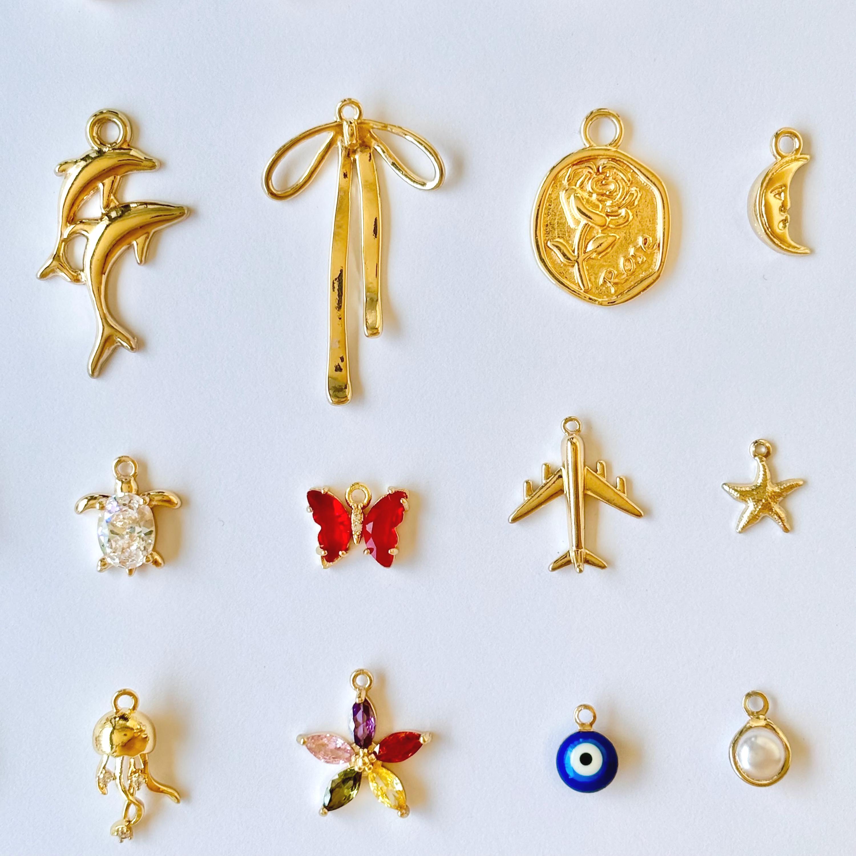 Add on Charm, Journal Charms, Gold Charm, Gold Pendant, Gold Charms for ...