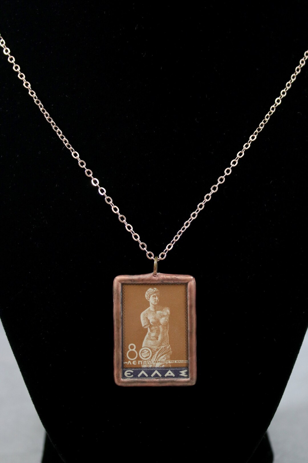 1937 Greek Venus De Milo Postage Stamp Necklace - Etsy
