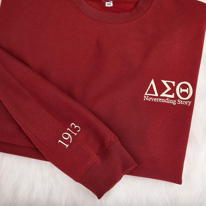Personalized Delta Sigma Theta Sweatshirt,embroidered Crew Neck ...