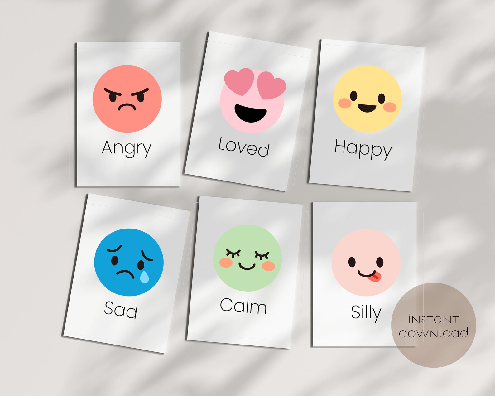 Emotion Feelings Flashcards Emoji Emotions Preschool Printables ...