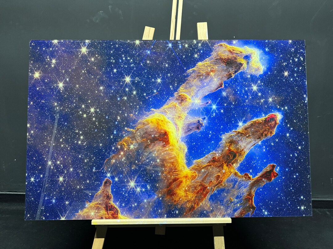 Pillars of Creation, NASA James Webb Wall Decor, Sky Print, Tempered ...