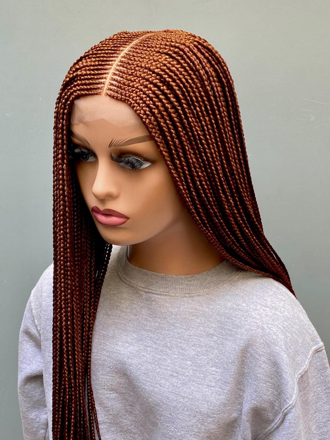 Ready-to-ship Centre-part Braided Wig With 2*6 Lace Front Braids 28 ...