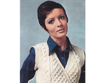 Cross Body Wrap Vest Knitting Pattern, Aran Wrap With Celtic Cable ...