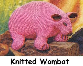 Wombat Knitting Pattern / Instant Download / Digital PDF Patterns ...