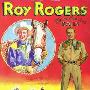 Roy Rogers Paper Doll Book, 1948, Whitman #995, 8 Pages, Cowboy ...
