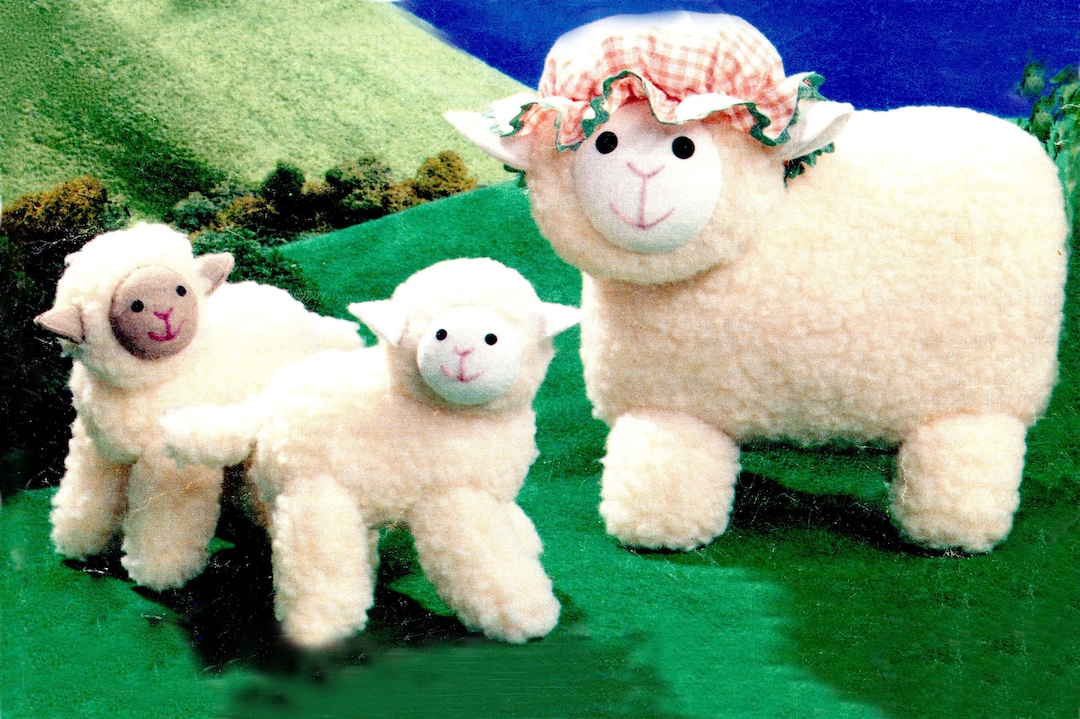 Sheep Family Sewing Pattern. Easy Pattern Made From Rectangles. PDF ...