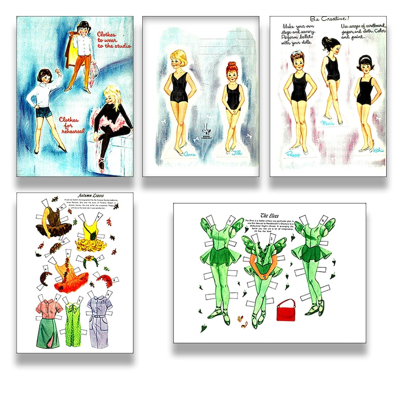 Ballet Cut Out Dolls Ballet Paper Dolls PDF Download | Etsy