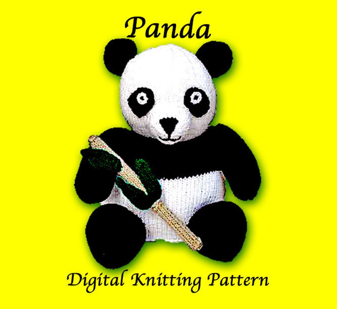 Panda Knitting Pattern - Panda - Knitted Panda -stuffed Panda - - Etsy