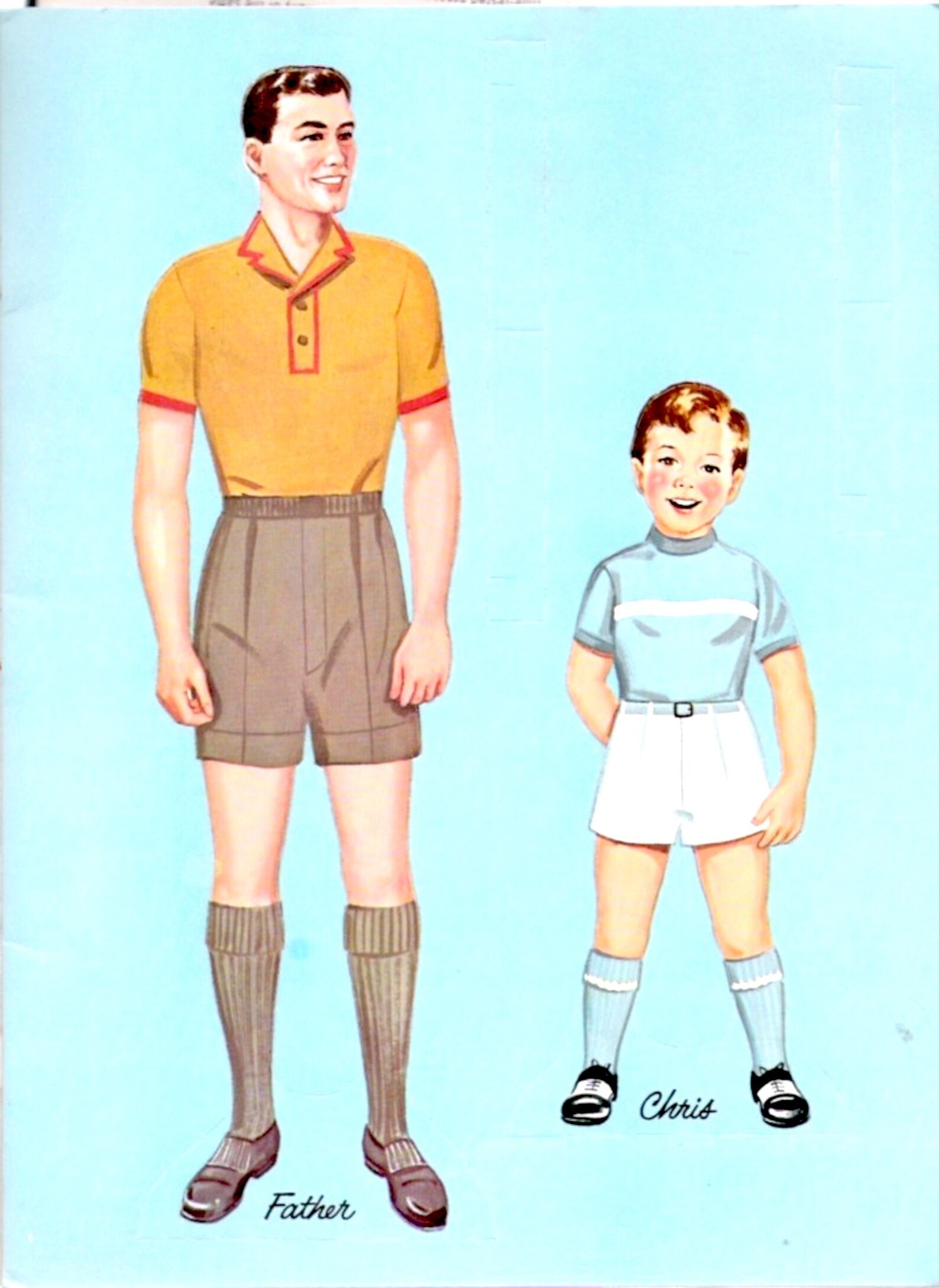 Paper Doll Book, 1961, Family of Dolls, Dell, A Children's Playbook, 9 ...