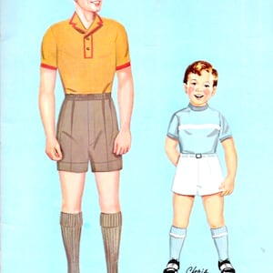 Paper Doll Book, 1961, Family of Dolls, Dell, A Children's Playbook, 9 ...