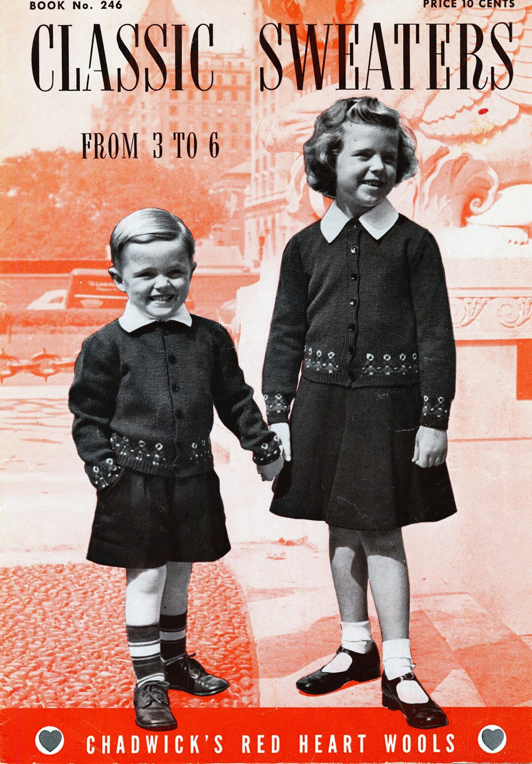 Classic Sweaters From 3 to 6. Chadwick Red Heart Knitting Pattern Book ...