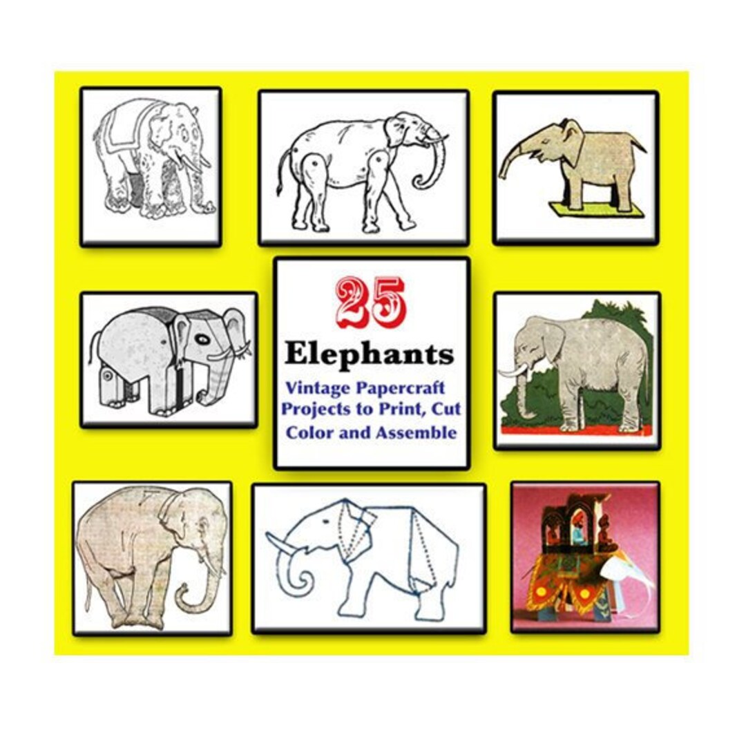 Paper Craft Elephant Projects - 25 Elephants - Paper Craft Animals ...