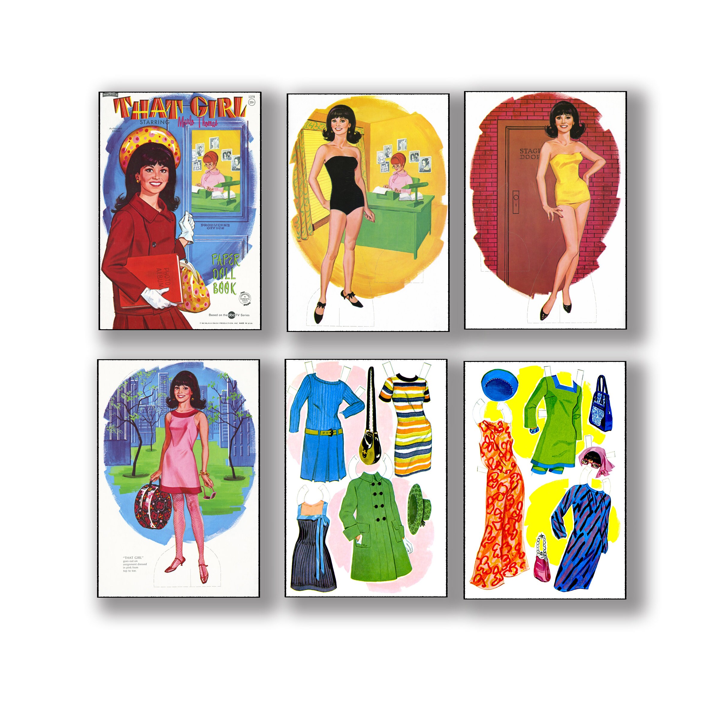 That Girl Paper Doll Book 1960 Lowe 10 Pages TV Show Ann - Etsy