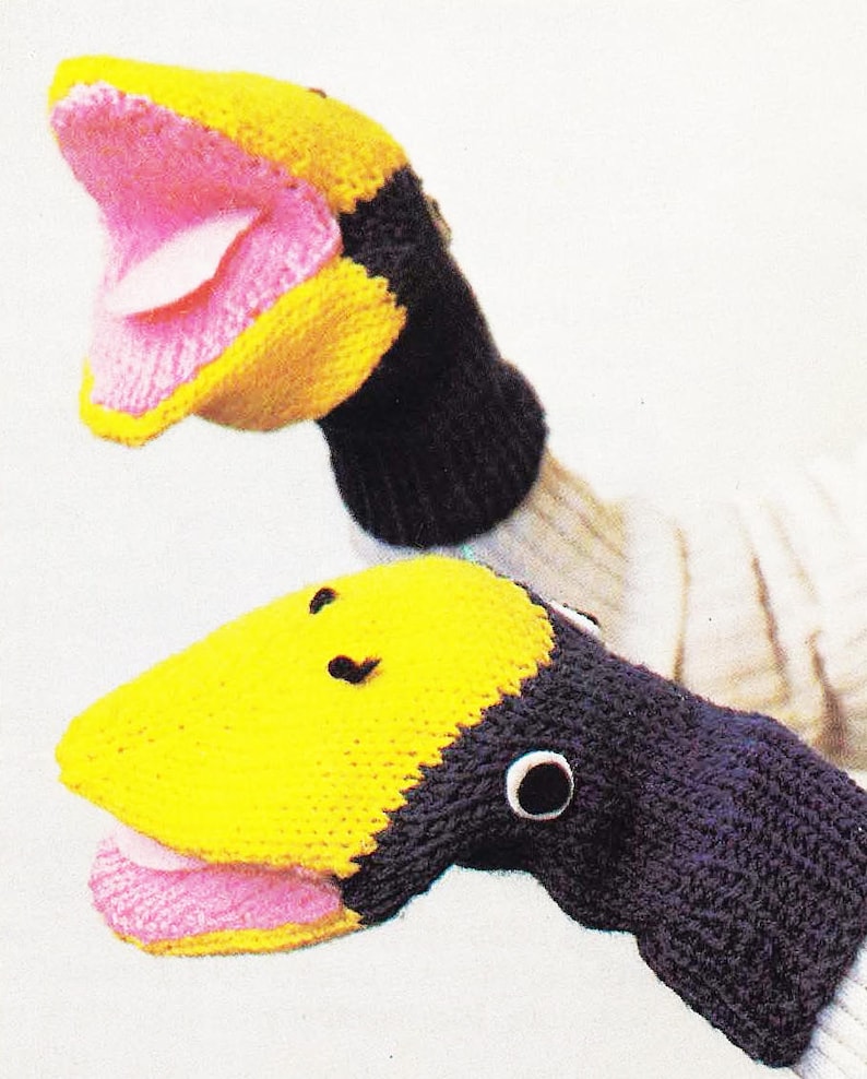 Animal Mitts. Knitting Pattern. Knitted Puppets. Frog Puppet. Hippo ...