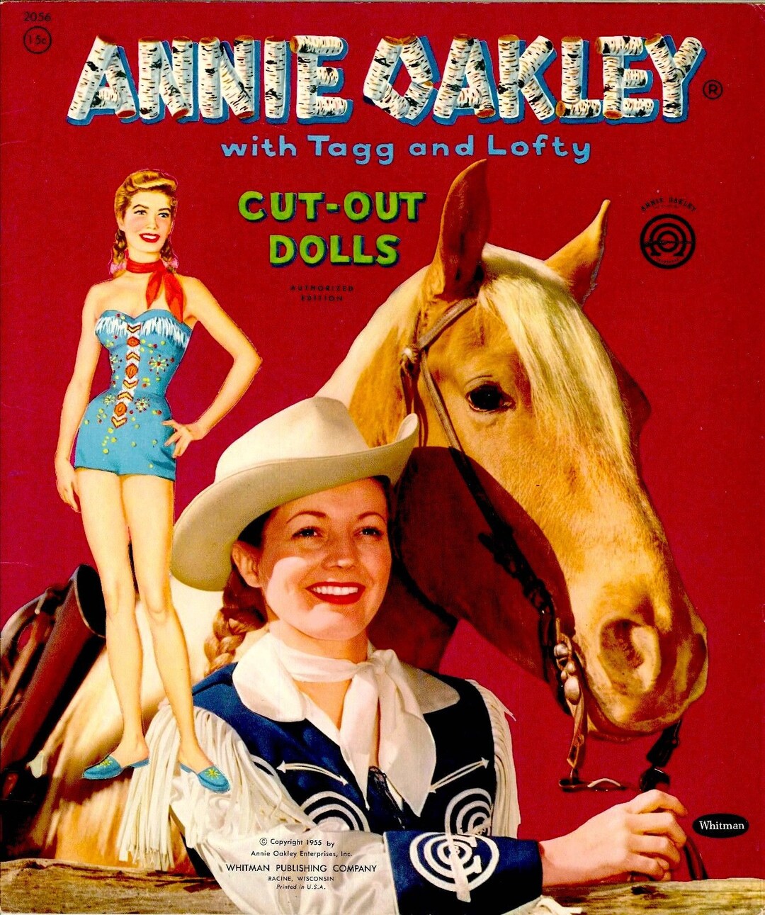 Annie Oakley Paper Doll Book, 1955, Whitman, Cowgirls, Western, 10 ...