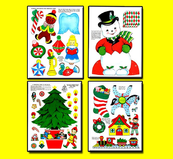 Christmas Fun Paper Dolls and Ornaments Santa and Mrs Claus Christmas ...