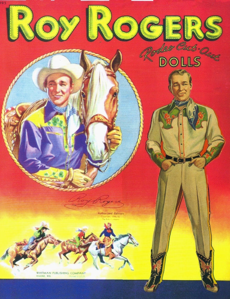 Roy Rogers Paper Doll Book 1948 Whitman 995 8 Pages - Etsy