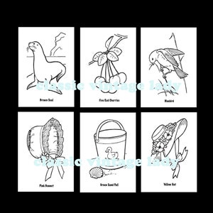 Vintage Coloring Book. 'color Parade'. 24 Pages. PDF Instant Download ...