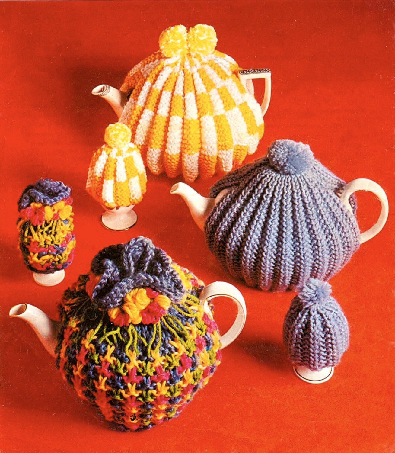 Knitted Egg and Tea Cosies. Vintage Knitting Pattern. Vintage Tea Cosy ...