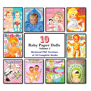 Baby Paper Dolls Volume 2 - 10 Complete Books - 70+ Pages - Restored ...