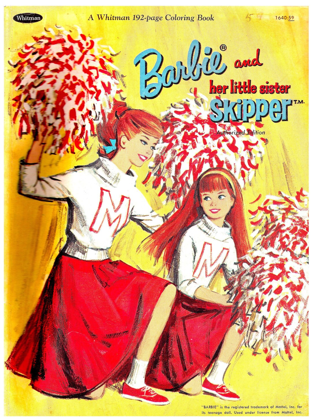 Barbie and Skipper Coloring/paper Doll Book, Incomplete, 1965, Whitman ...