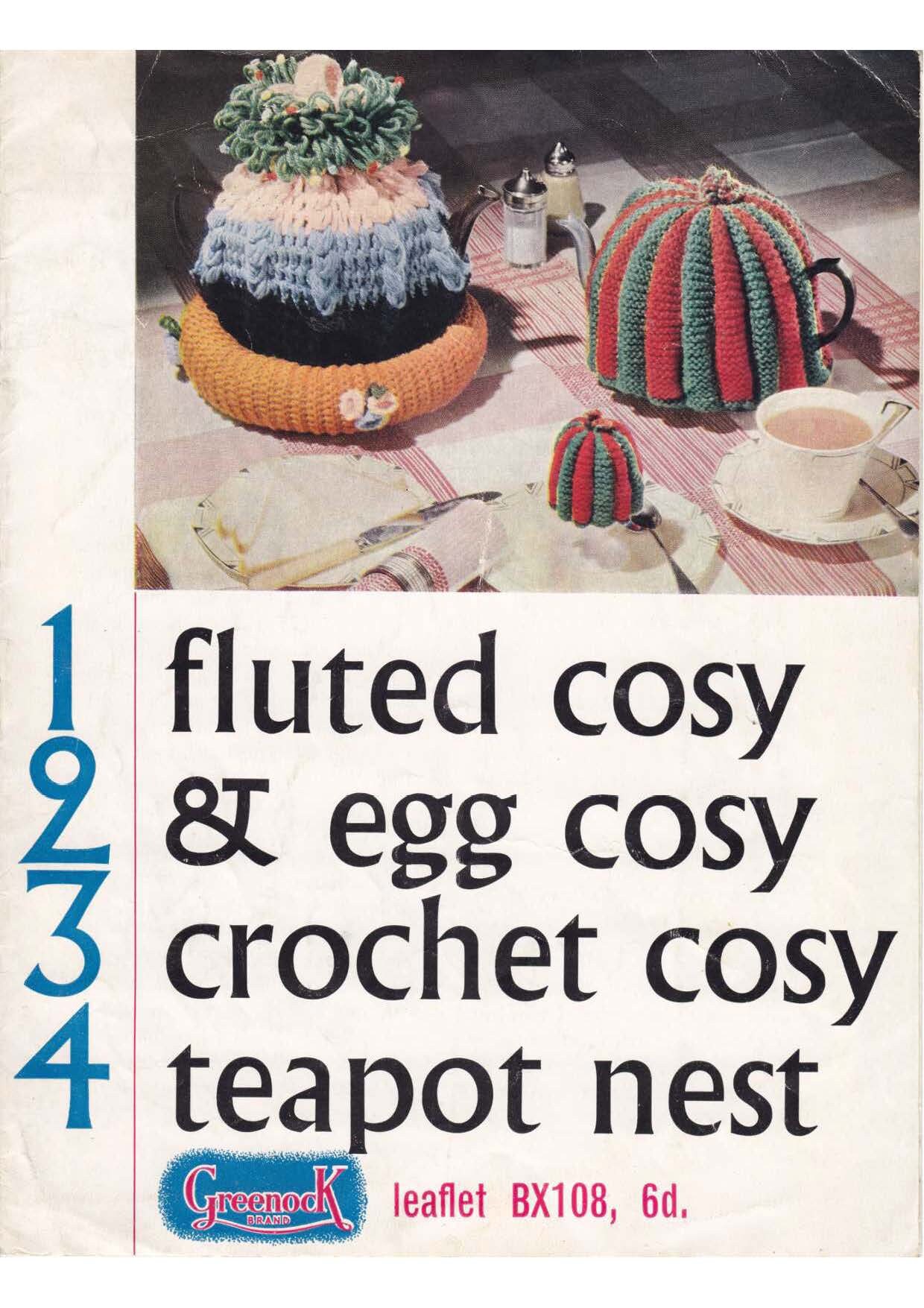 Fluted Tea Cosy - Egg Cosy -crochet Cosy - Teapot Nest - Greenock Tea ...