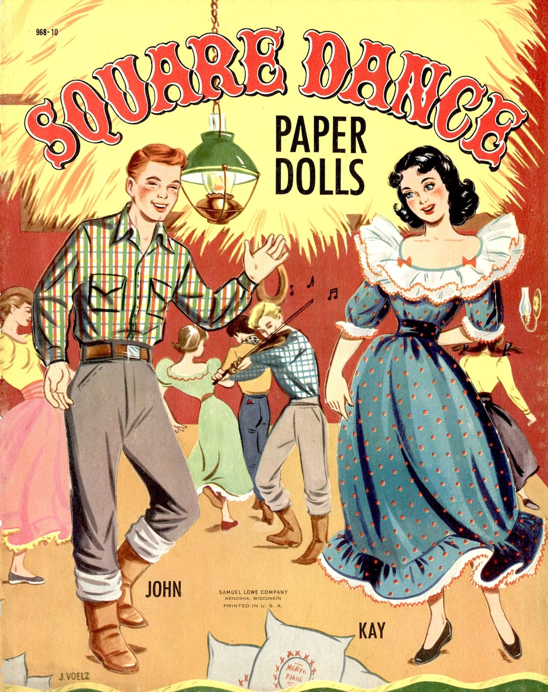 Square Dance Paper Doll Book, 1950, Lowe #968, 8 Pages, Western, Cowboy ...