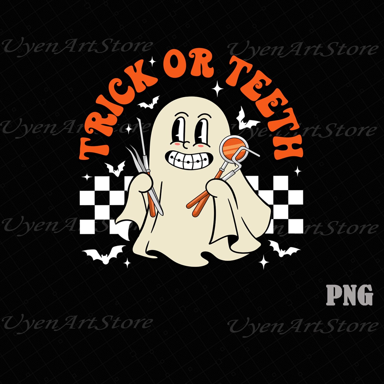 Trick or Teeth Png, Teeth Png, Ghost Png, Happy Halloween Png ...