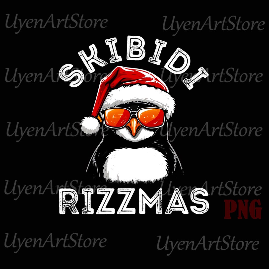 Skibidi Rizzmas Penguin Png,merry Christmas Png, Christmas Family Png ...