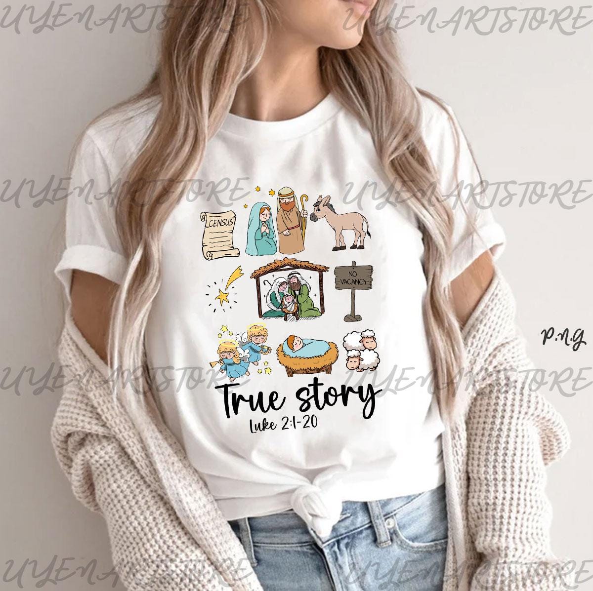 True Story PNG, Faith Based Christmas Sublimation File, Nativity Story ...