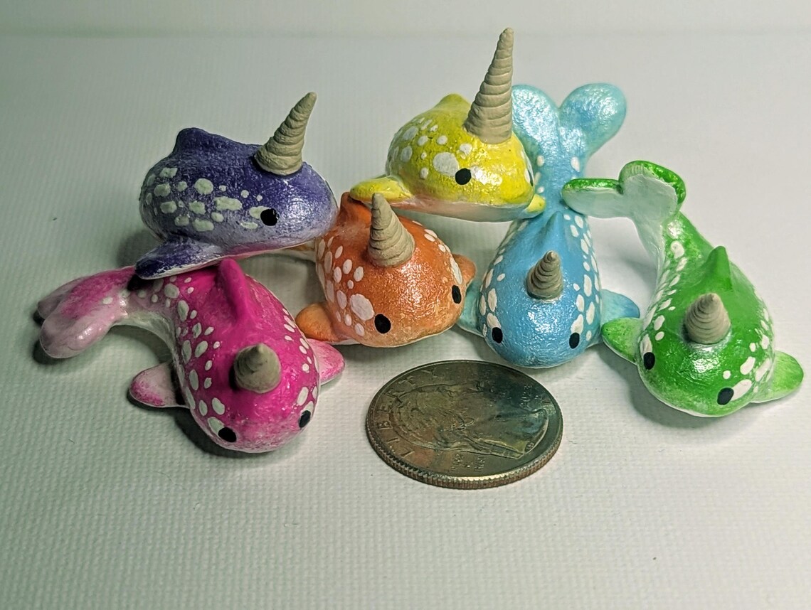 Adorable Narwal Polymer Clay Desk Buddies - Etsy