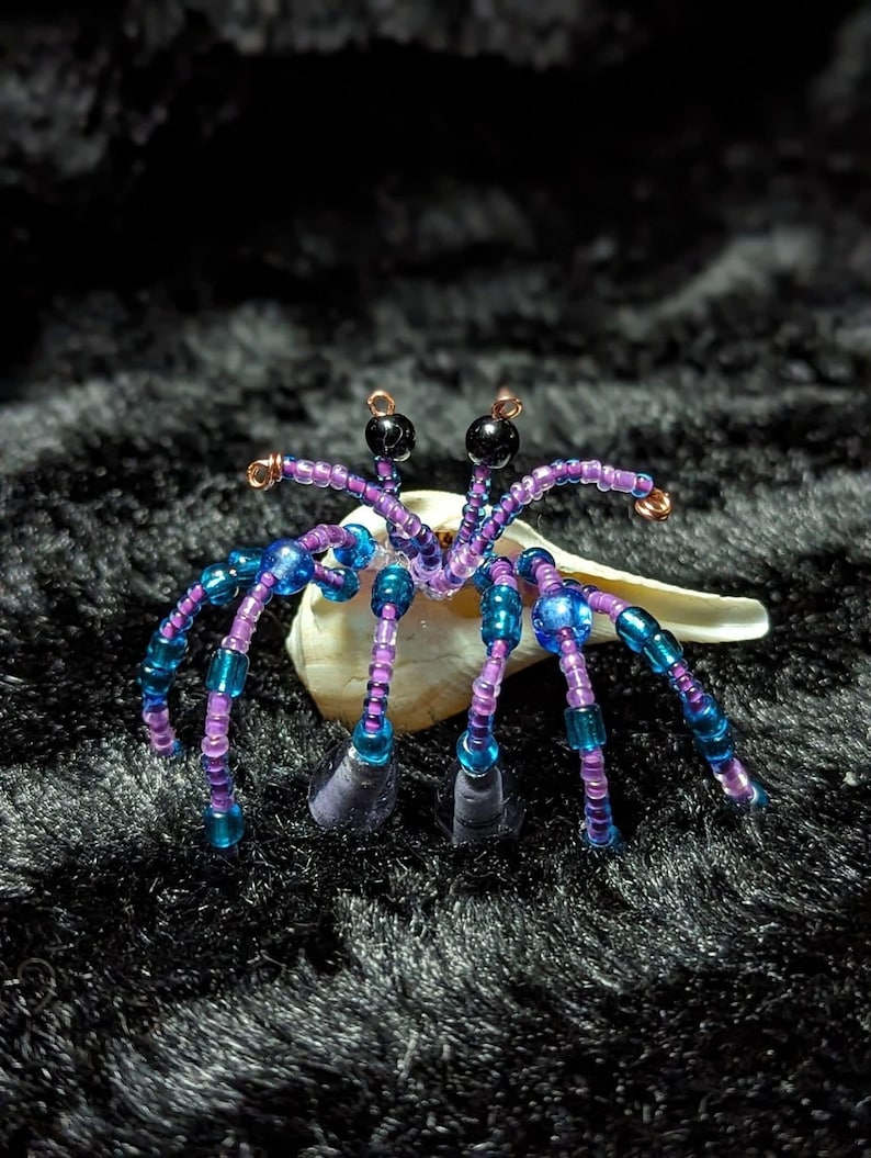 Beaded Hermit Crab Decor: Handmade Glass Bead Sun Catcher - Etsy