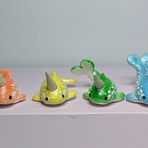 Adorable Narwal Polymer Clay Desk Buddies - Etsy
