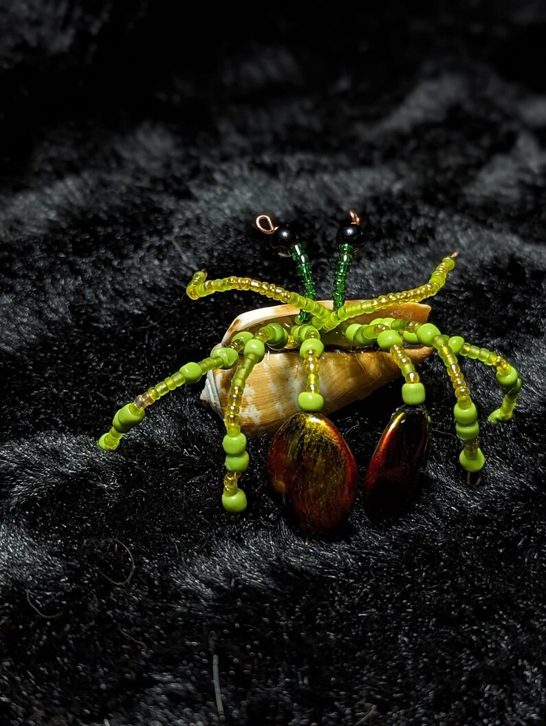 Beaded Hermit Crab Decor: Handmade Glass Bead Sun Catcher - Etsy