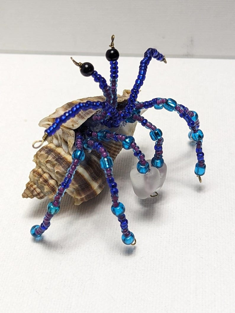 Beaded Hermit Crab Decor: Handmade Glass Bead Sun Catcher - Etsy