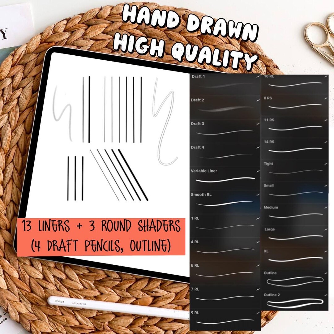 Procreate Brushes (66 Tattoo Liners, Shaders, & MAGS) - Etsy