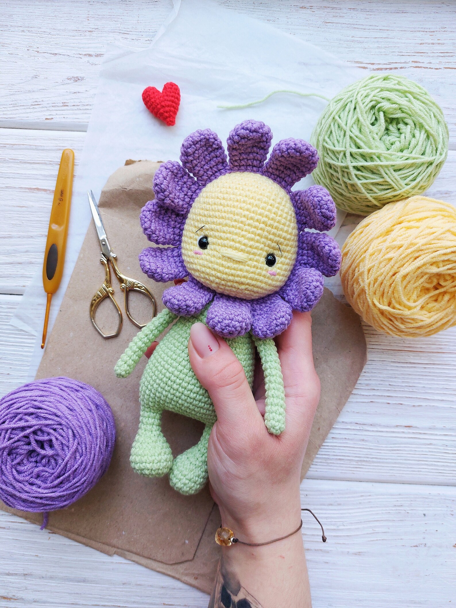Adorable Crochet Flower Doll Pattern - Cute Amigurumi - PDF - Etsy