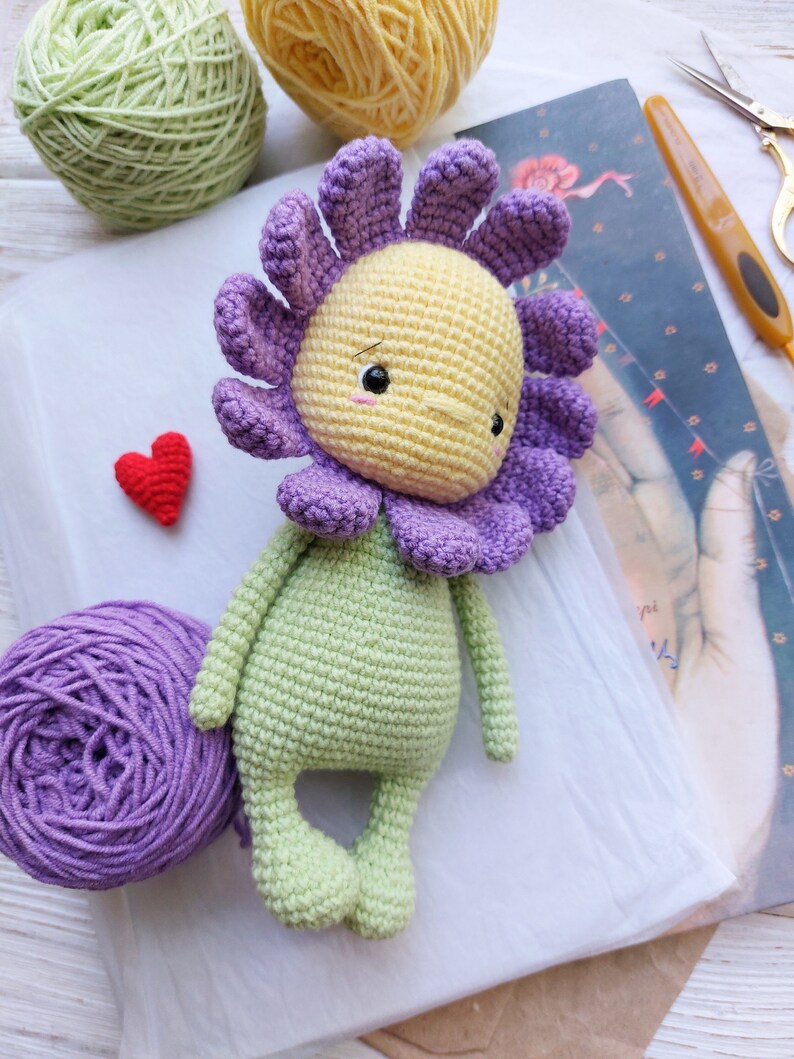Adorable Crochet Flower Doll Pattern - Cute Amigurumi - PDF - Etsy