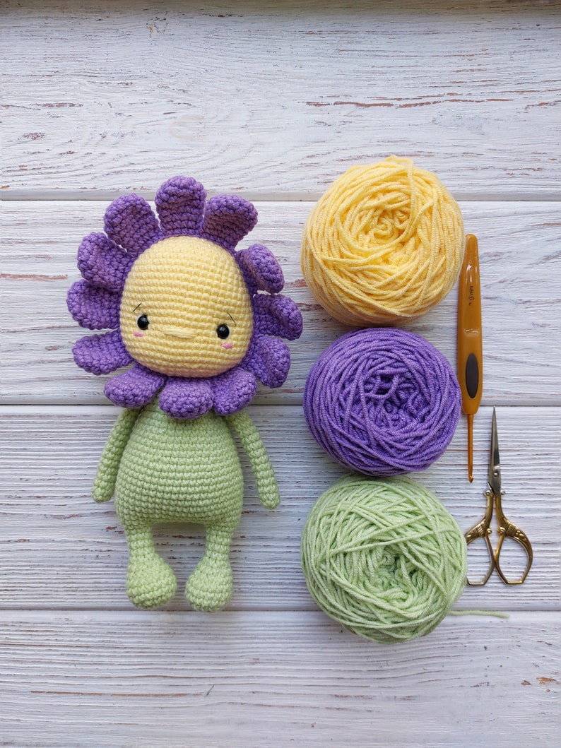 Adorable Crochet Flower Doll Pattern - Cute Amigurumi - PDF - Etsy