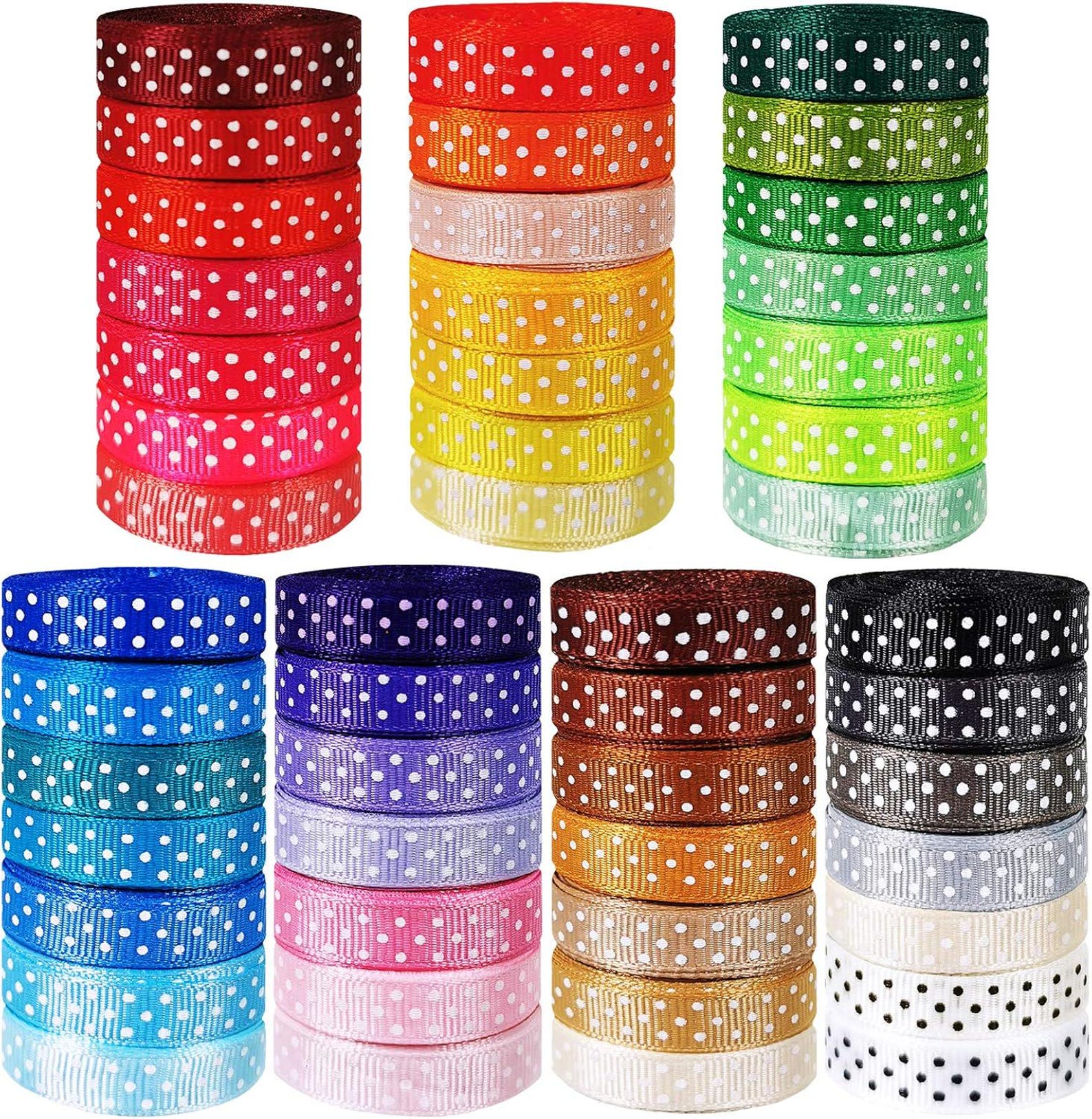 12 Color Organza Ribbon Set, 1" X 120 Yards, Sheer Ribbons for Gift ...