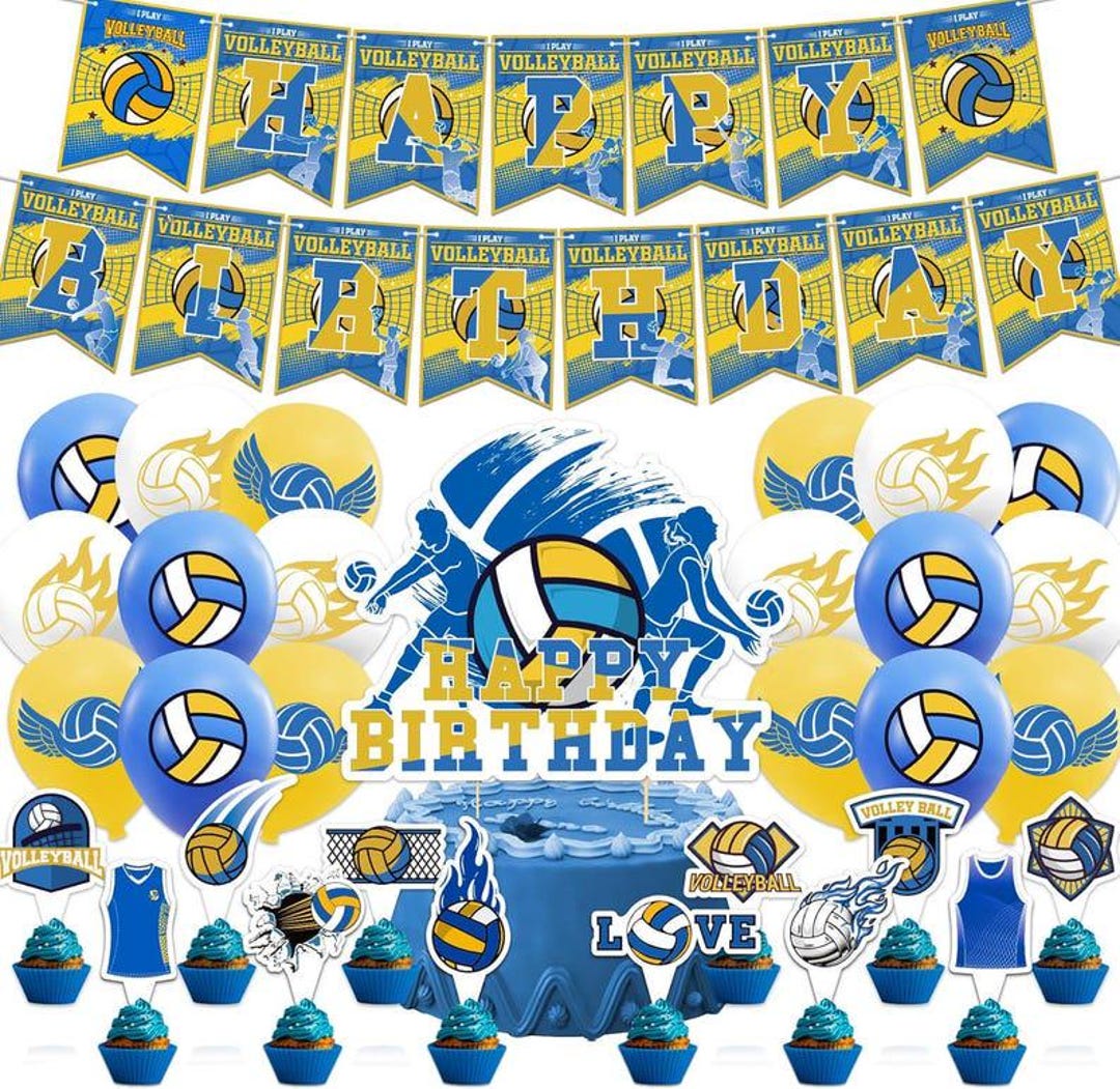 Volleyball Theme Party Supplies Volleyball Birthday Party Decorations ...