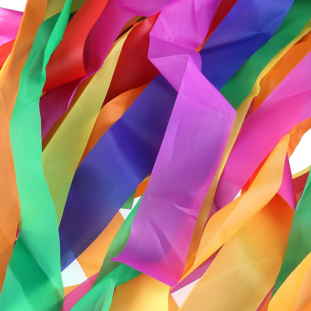 Rainbow Dance Ribbons, 12PCS Rhythm Ribbon Streamers for Kids Children ...