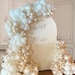 Pearl White Balloon Garland Arch Kit 112pcs Pearl Sand White Double ...