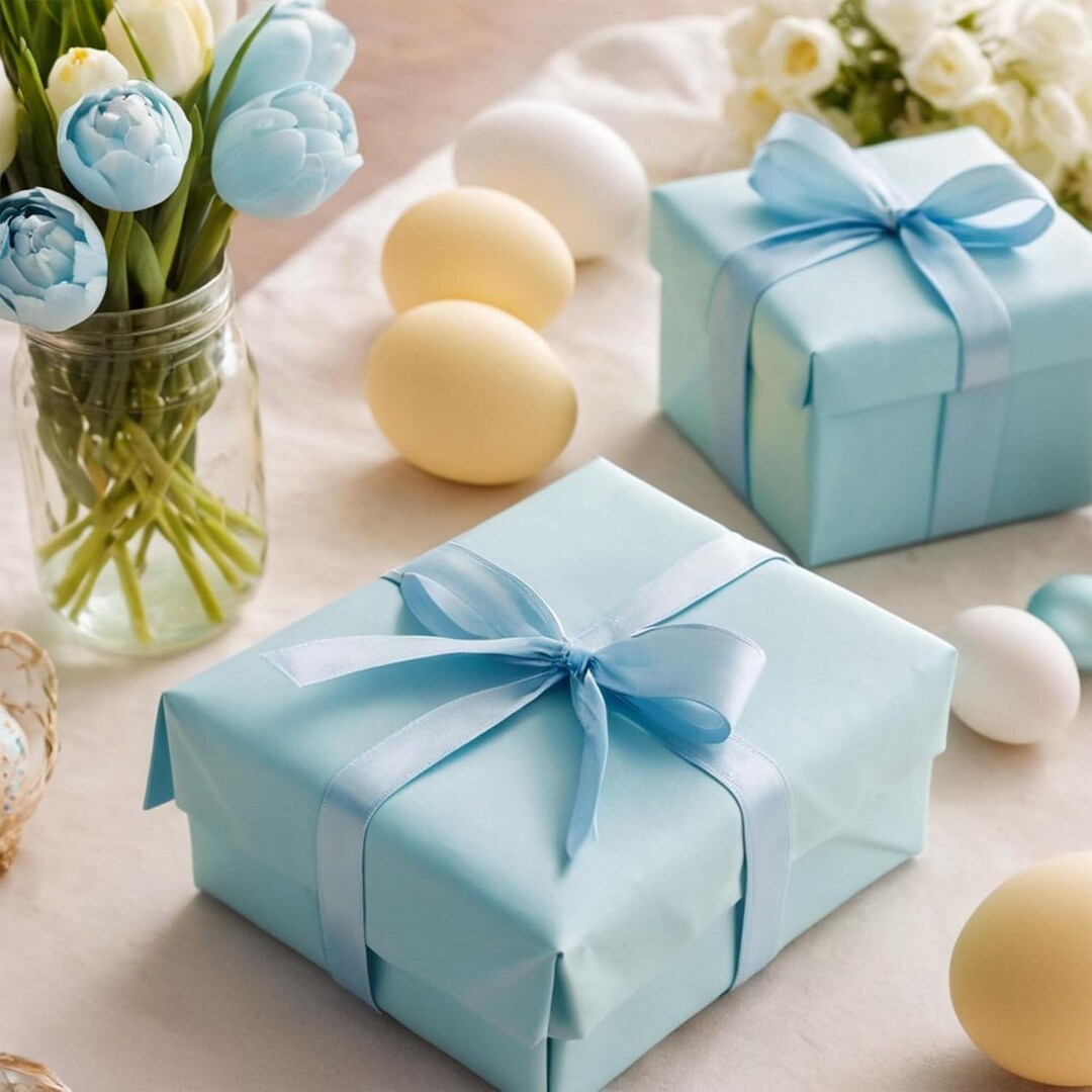 Light Blue Ribbon 3/8 Inch X 36 Yards Sky Color Perfect for Art Wedding ...