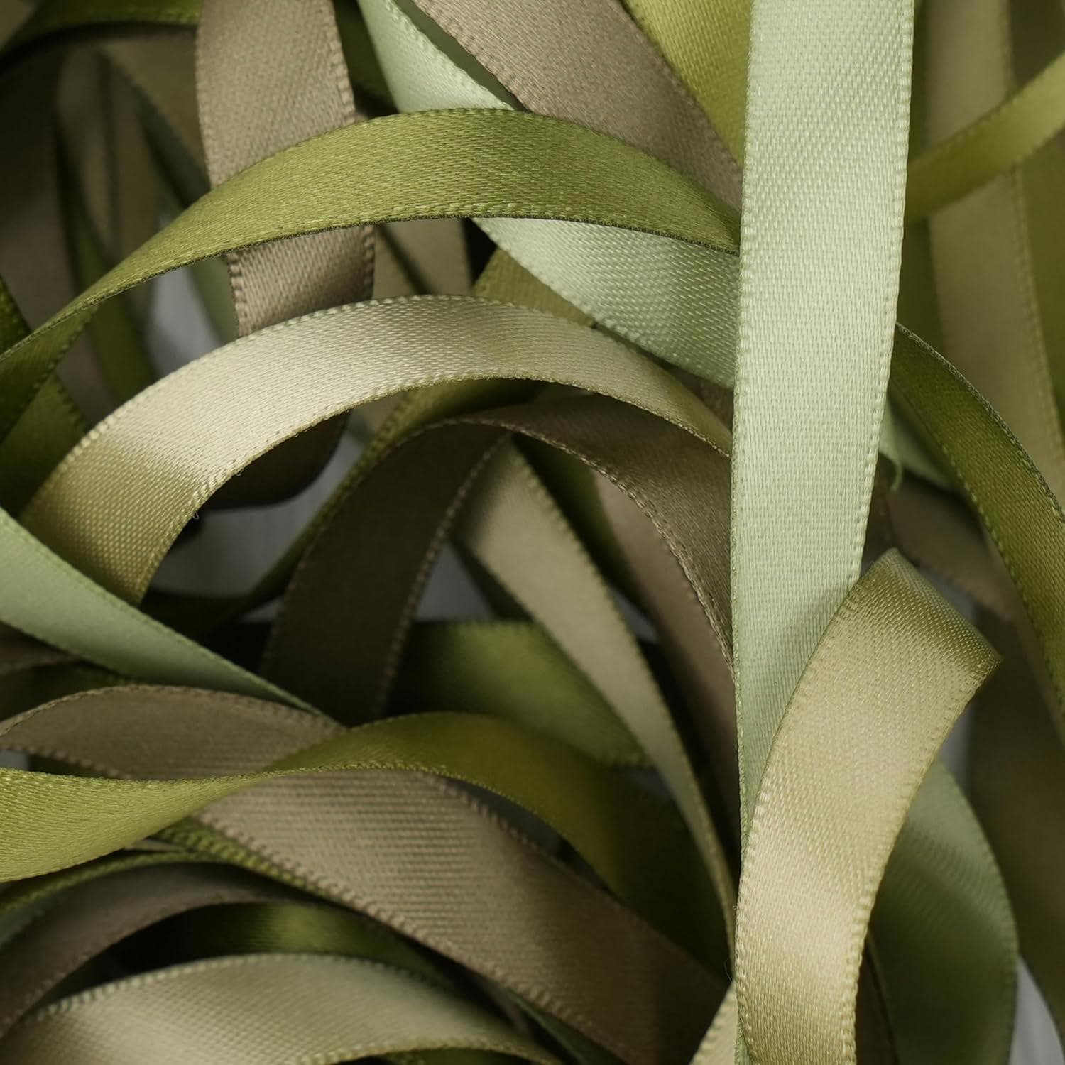 Sage Green Ribbon 3/8 Inch Moss Green Satin Ribbon 5 Rolls Sage Ribbon ...